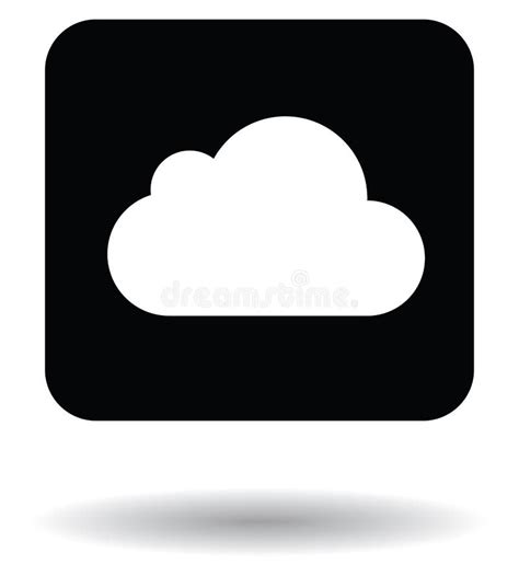 Icloud Vector Icon Button Illustration Stock Vector Illustration Of