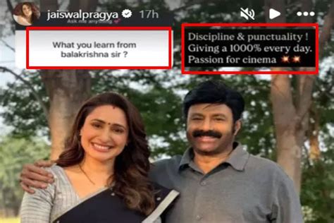 Pragya Jaiswal Pragya Jaiswal Makes Interesting Comments About Balakrishna Instagram