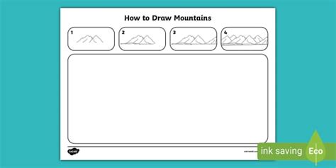 FREE How To Draw Mountains Teacher Made Twinkl