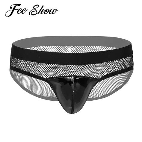 Jual Preorder Mens Sexy Panties See Through Sheer Fishnet Splice