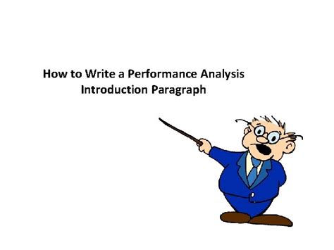 How To Write A Performance Analysis Introduction Paragraph