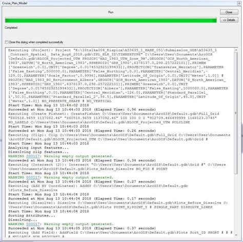 Arcmap Model Builder Generating Empty Output Geographic Information