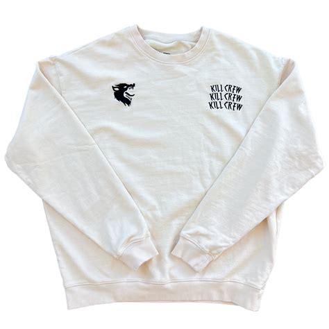 Heavyweight Lux Wolf Crew Neck Cream Kill Crew
