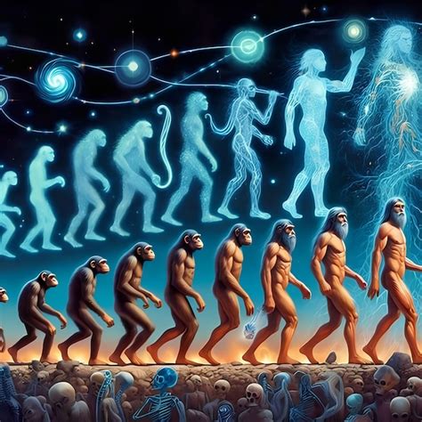La Evolución De La Especie Humana Imagen Premium Generada Con Ia