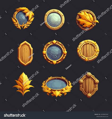 Game Ui Frames Rank Frames Ui Stock Vector Royalty Free 2230567547