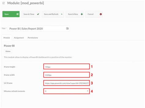 Configure Power Bi Module Docs Visionbox