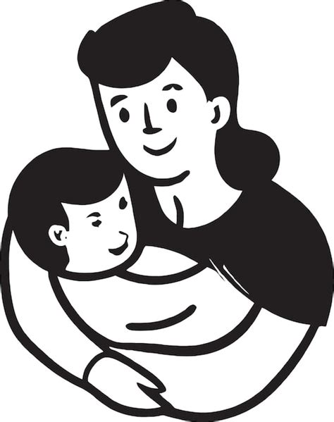 Madre E Hijo Jugando Con Icono De Juguetes Vector Premium