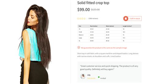 Add Size Chart To Your Product Page Help Center