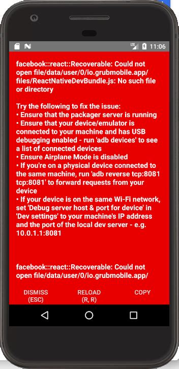 Developmentdebug Build Crashes On Android After Downloading Update · Issue 1272 · Microsoft