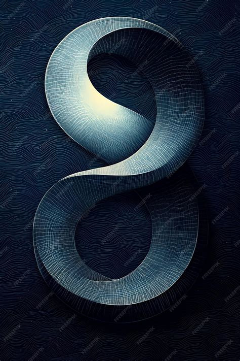 Abstract Infinity Symbol Loop Digital Art Pattern Texture Premium Ai