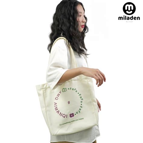Túi vải tote canvas in chữ AIMANQI M05 MILADEN | Shopee Việt Nam
