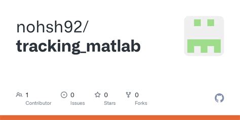 Github Nohsh92trackingmatlab