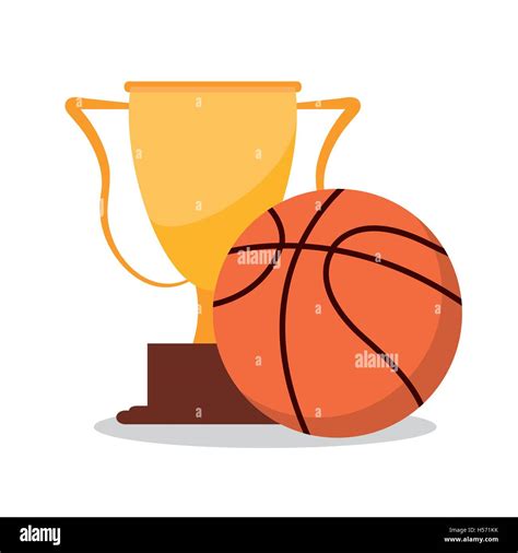 Ball And Trophy Of Basketball Sport Design Stock Vector Image And Art Alamy