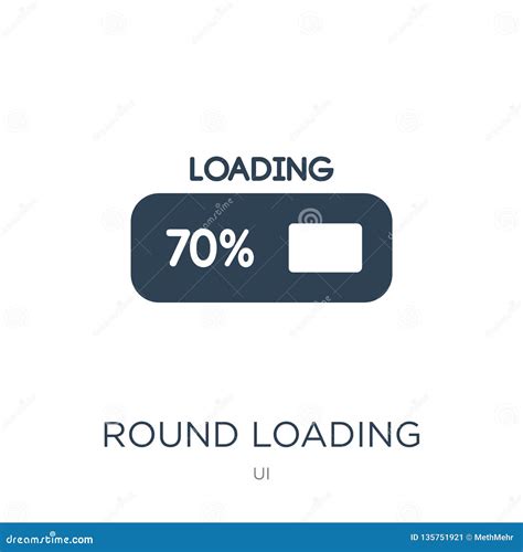 Round Loading Progress Icon In Trendy Design Style Round Loading Progress Icon Isolated On