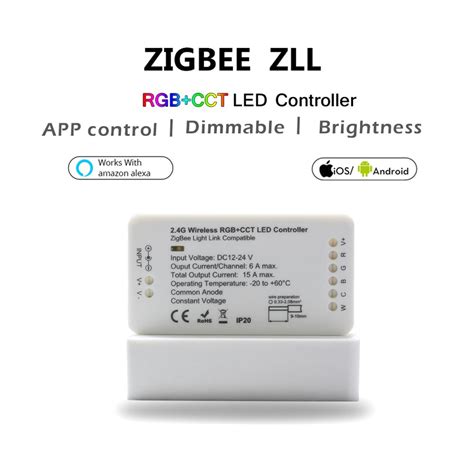 Zigbee Controlador Led Rgb Cct Ww Cw Led Atenuador Grandado