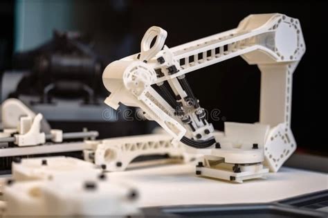 3d Printing Robot With Its Arm In Motion Building Complex Object From