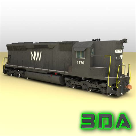 Emd Sd45 Nw Locomotive 3d Max