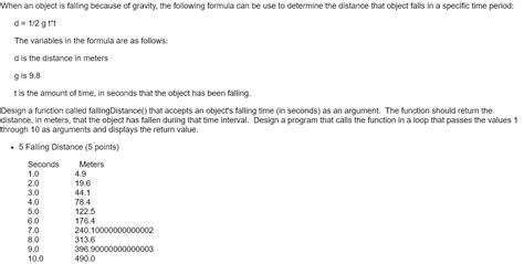 Solved When An Object Is Falling Because Of Gravity The Chegg Com