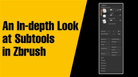 Zbrush Subtools In Depth YouTube