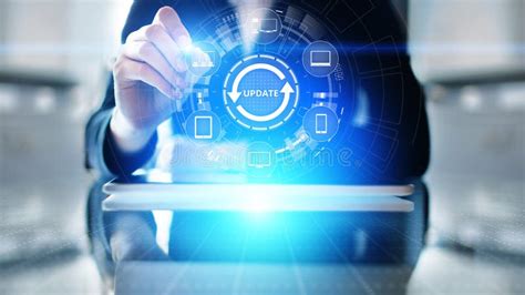Update System Upgrade Software Version Technology Concept On Virtual