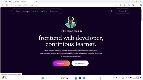 Akash Bauri On Linkedin Portfolio Webdesign Frontend Javascript Html