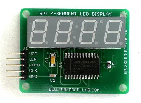 spi 4 digit seven segment led display from embedded lab on tindie