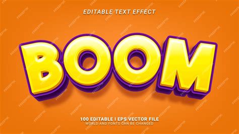 Premium Vector | Boom text effect