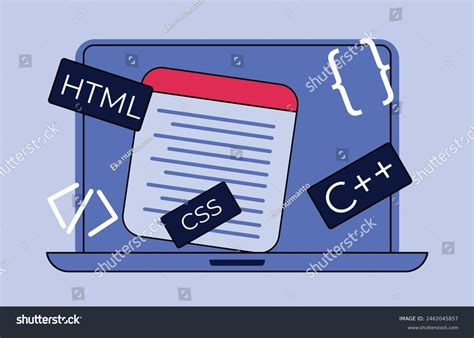 Illustration Concepts Programming Coding Ui Design Stock Vector