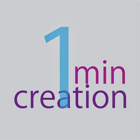 One Minute Creation Youtube