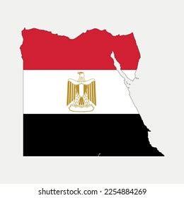 Map Flag Egypt Country Outline Silhouette Stock Vector Royalty Free