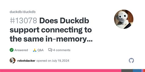 Does Duckdb Support Connecting To The Same In Memory Instance Through