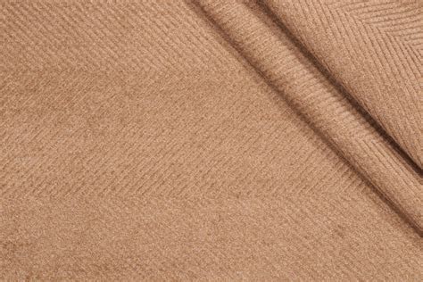 8 Yards Herringbone Chenille Upholstery Fabric In Antique