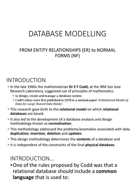 Entity Relationships To Normal Forms Download Free Pdf Databases Relational Database