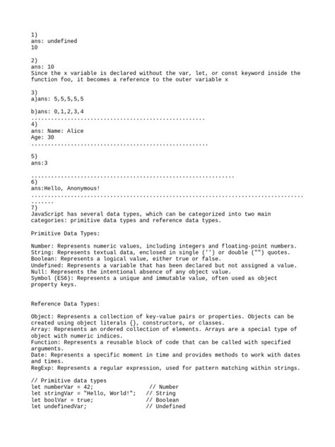 Test Answer Pdf Data Type Java Script