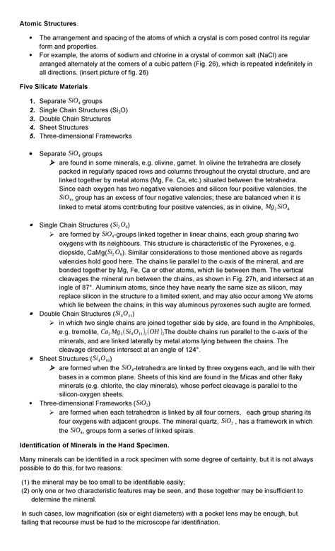 Atomic Structures Summary Civil Engineering Atomic Structures The Arrangement And Spacing