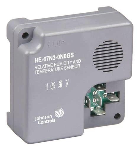 JOHNSON CONTROLS Surface Mount Duct Humidity Temperature Sensor 20XJ60 HE 67N3 0N0GS Grainger