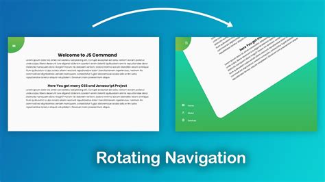 Rotating Navigation Using Html Css And Javascript Best Animated Navbar Youtube