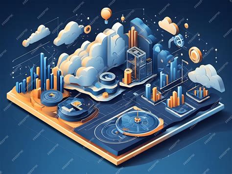 Premium Ai Image Isometric Data Visualization Illustration