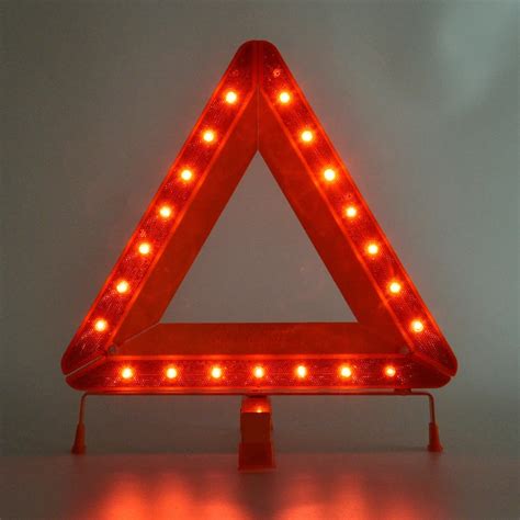 Led Warning Triangle Safety Signs And Flashing Lights