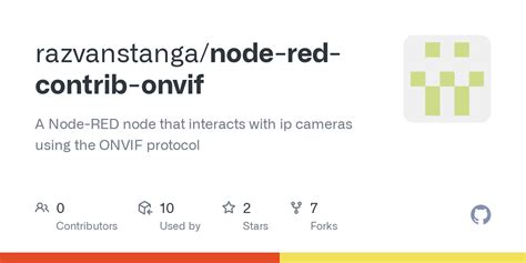github razvanstanga node red contrib onvif a node red node that