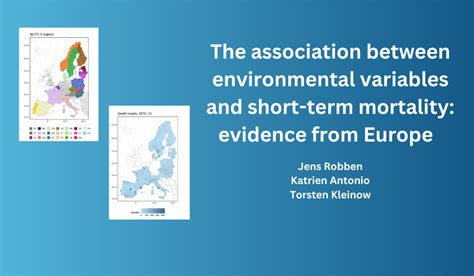 The Association Between Environmental Variables And Short Term Mortality Evidence From Europe