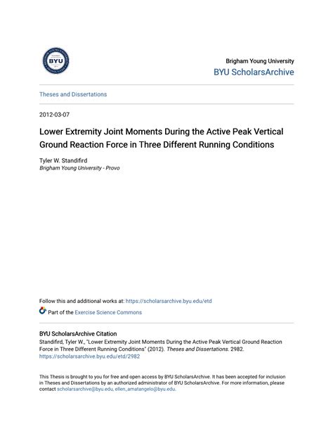 Lower Extremity Joint Moments During The Active Peak Vertical Ground Reaction Force In Three