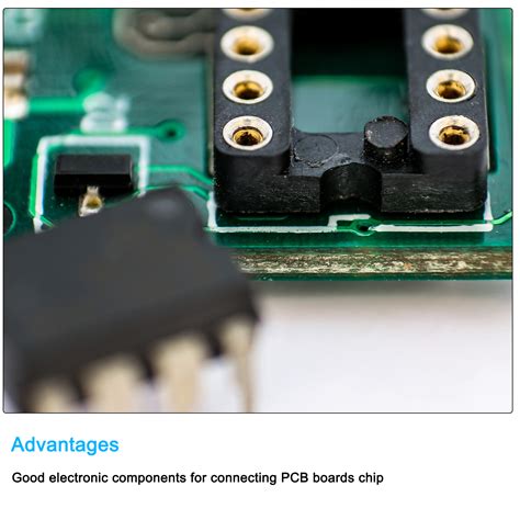 4pcs Dip Ic Chip Socket Adapter Round Pin 28p 2 54mm Pitch Ic Socket For Pcb Board Chip 7 7mm