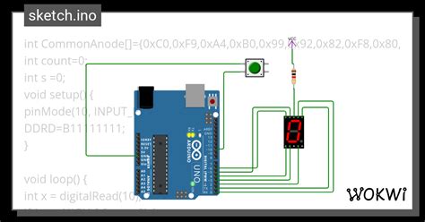 180112seven Segment Display Using Switchno2 Wokwi Esp32 Stm32 Arduino Simulator