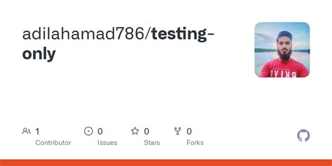 github adilahamad786 testing only