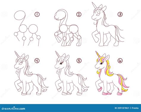 How To Draw A Cute Cartoon Unicorn Step By Step