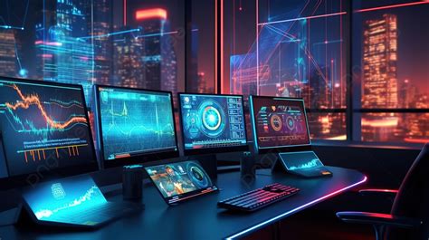 Fond Rendu Illustré Dun écran Futuriste Présentant Le Concept De