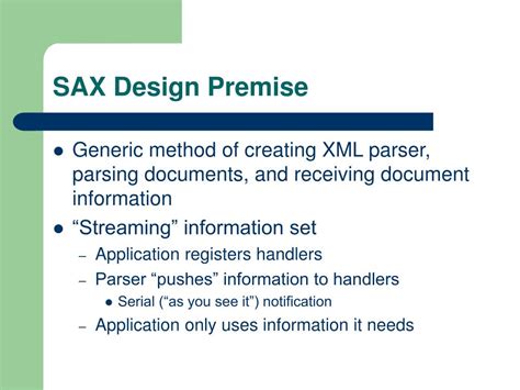 Ppt Xml Programming Sax Powerpoint Presentation Free Download Id 768697