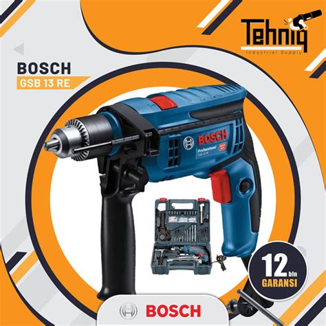 Bosch GSB 13 RE 13mm Impact Drill Hand Tools Mesin Bor Beton Bosch GSB 13RE 13MM Lazada