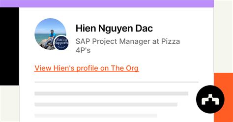 hien nguyen dac sap project manager at pizza 4p s the org